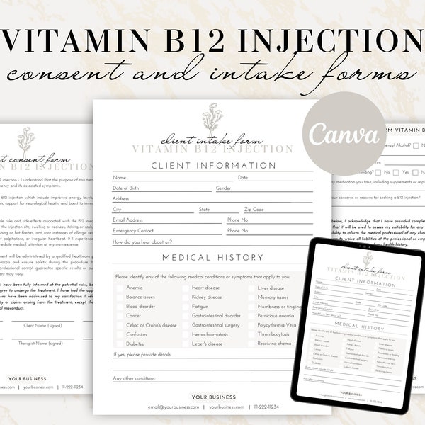 B12 Consent Form - Etsy