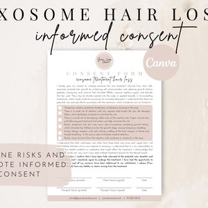 Editable Exosome Hair Restoration Consent Forms, Exosome Hair Loss ...