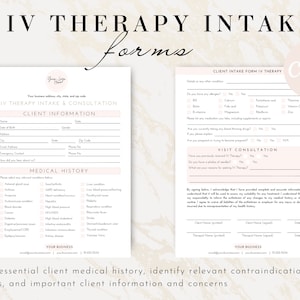 IV Therapy Consent Form, Intravenous Therapy Client Forms, Iv Infusion ...