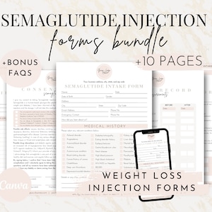 Editable Semaglutide Bundle Forms, Weight Loss Injection Consent ...