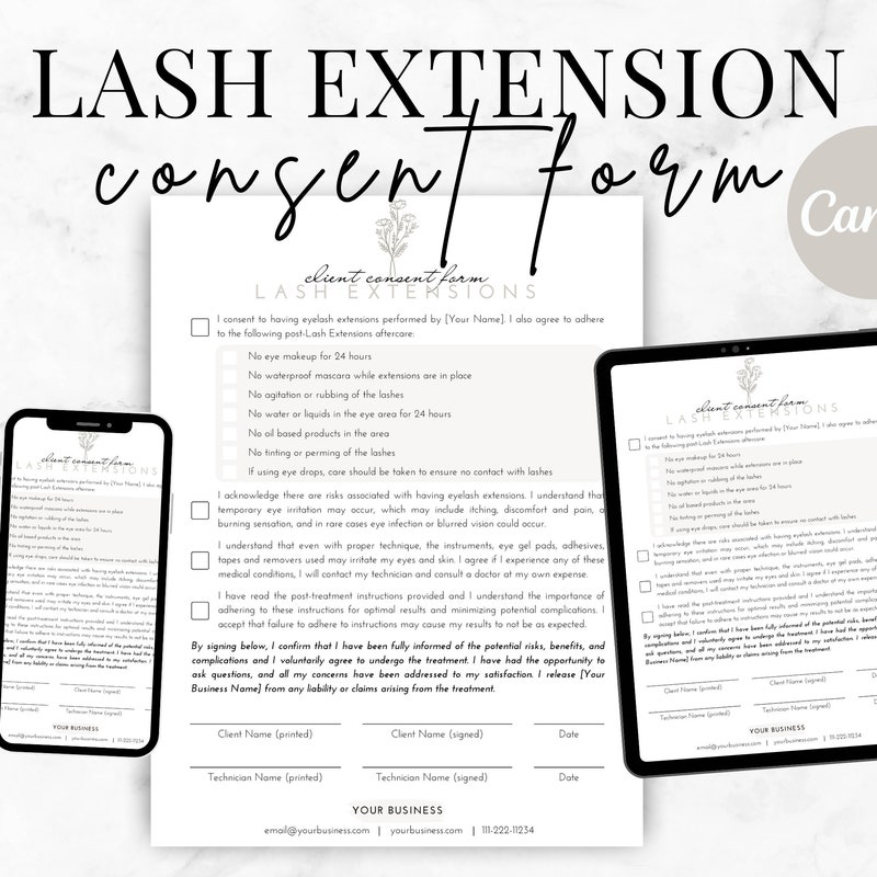 Lash Waiver Form - Etsy