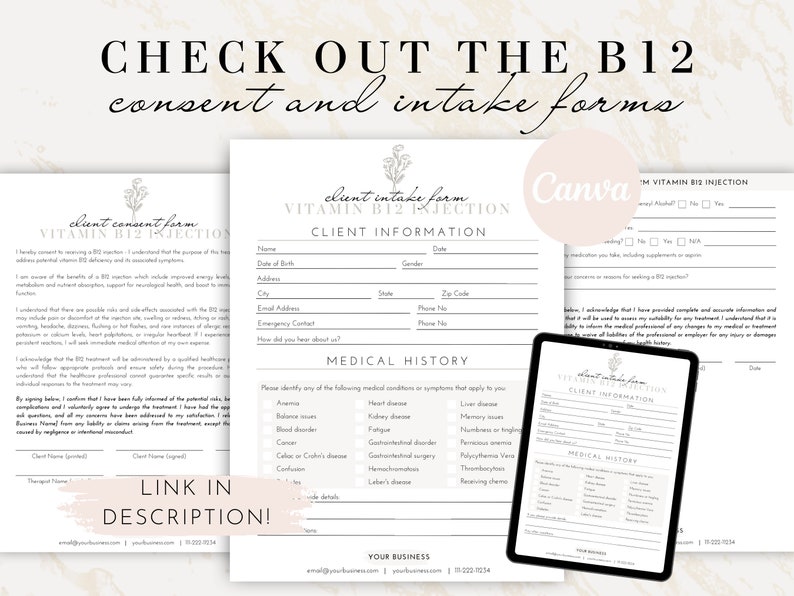 IV Therapy Consent Form, Intravenous Therapy Client Forms, Iv Infusion ...