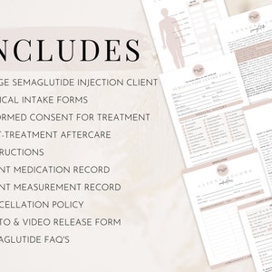 Editable Semaglutide Bundle Forms Template, Weight Loss Business ...