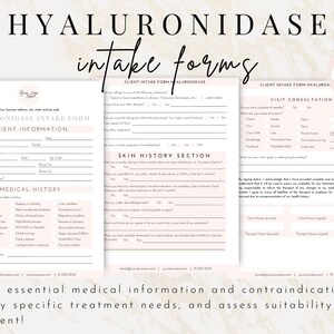 Editable Hyaluronidase Hyalase Filler Reversal Consent Form, HA Dermal ...