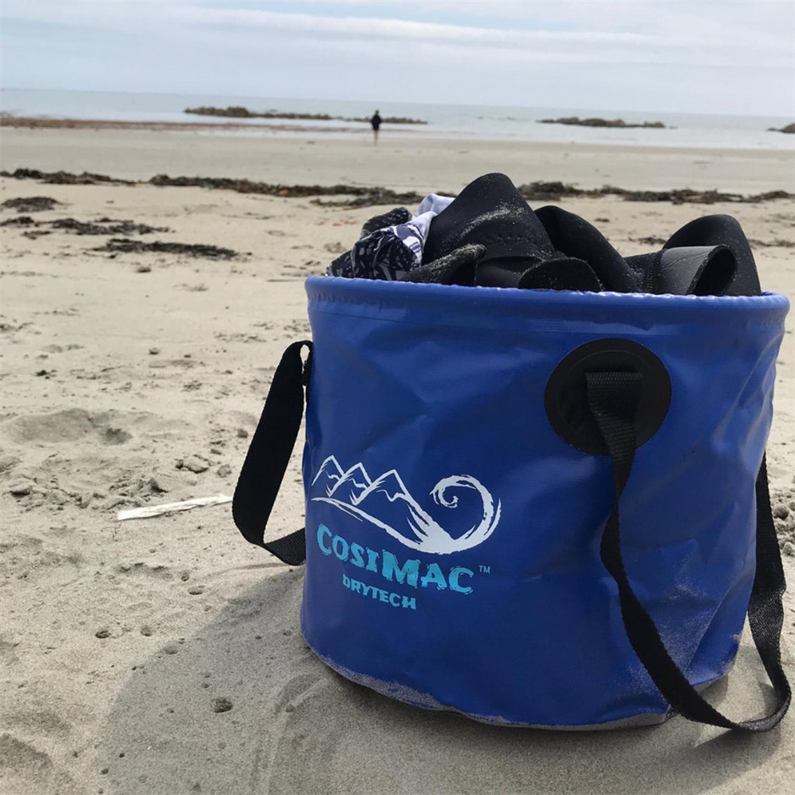 Cosimac Collapsible 13L Bucket Bag Portable Folding Waterproof Beach ...
