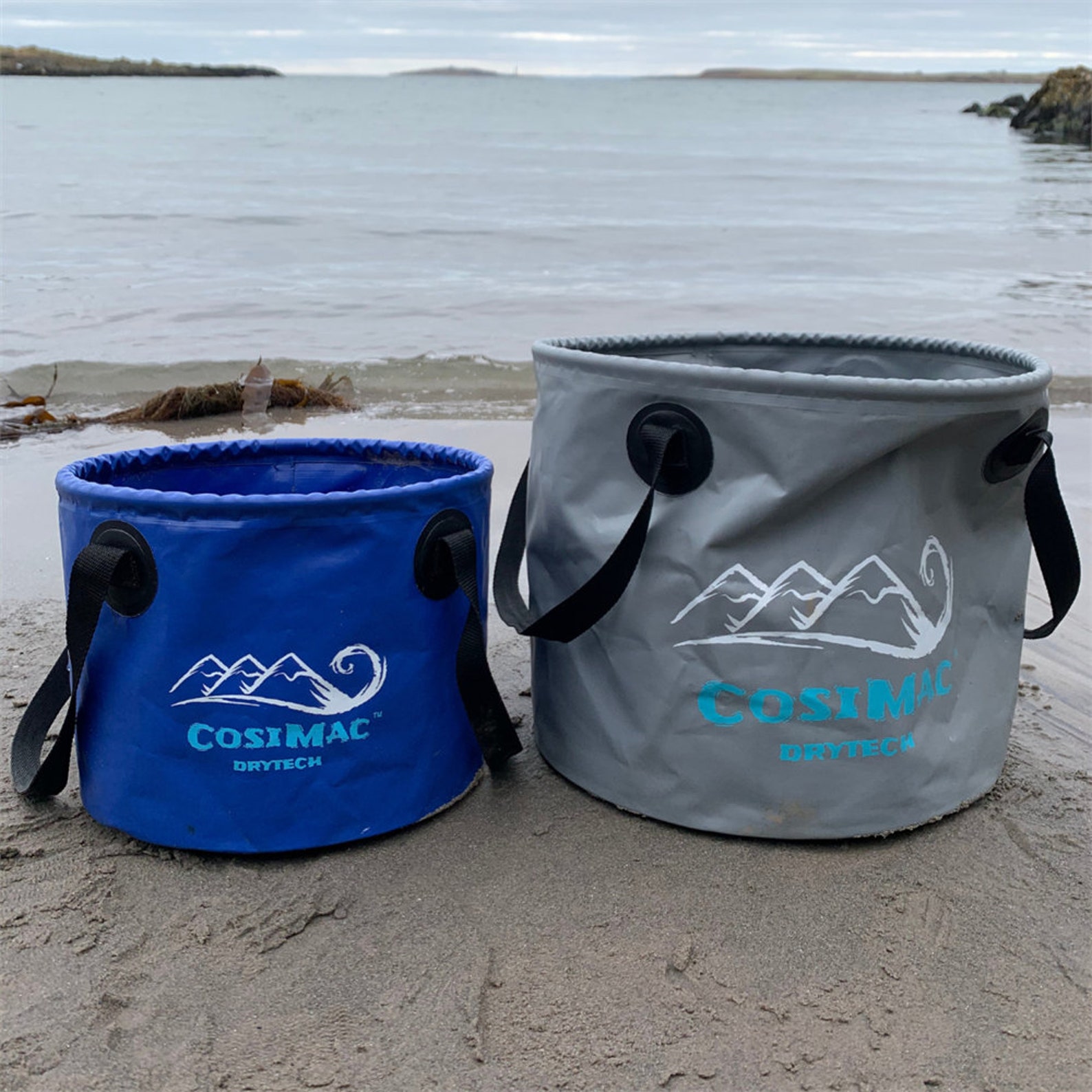 Cosimac Collapsible 13L Bucket Bag Portable Folding Waterproof Beach ...