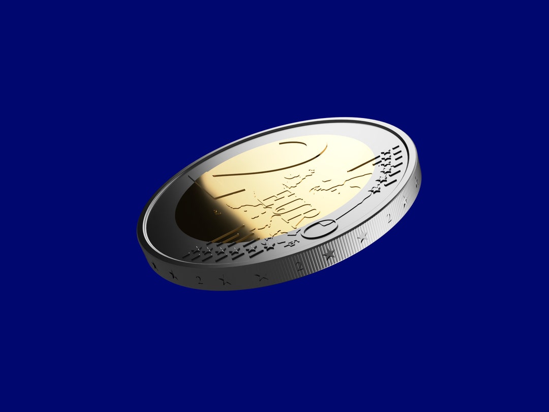 Printable Coin 2 Euros - Etsy