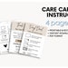 Printable Vinyl Decal Care Card Instruction Planner - Printable Vinyl ...
