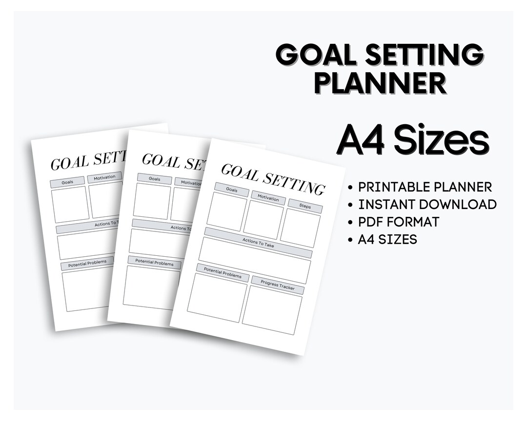 Goal Setting Planner Printable Template - Goal Setting Planner ...