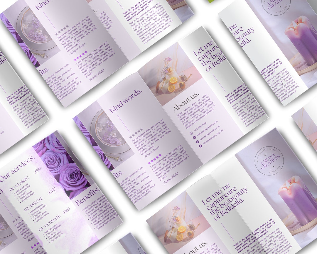 Reiki Brochure, Reiki Marketing Canva - Etsy