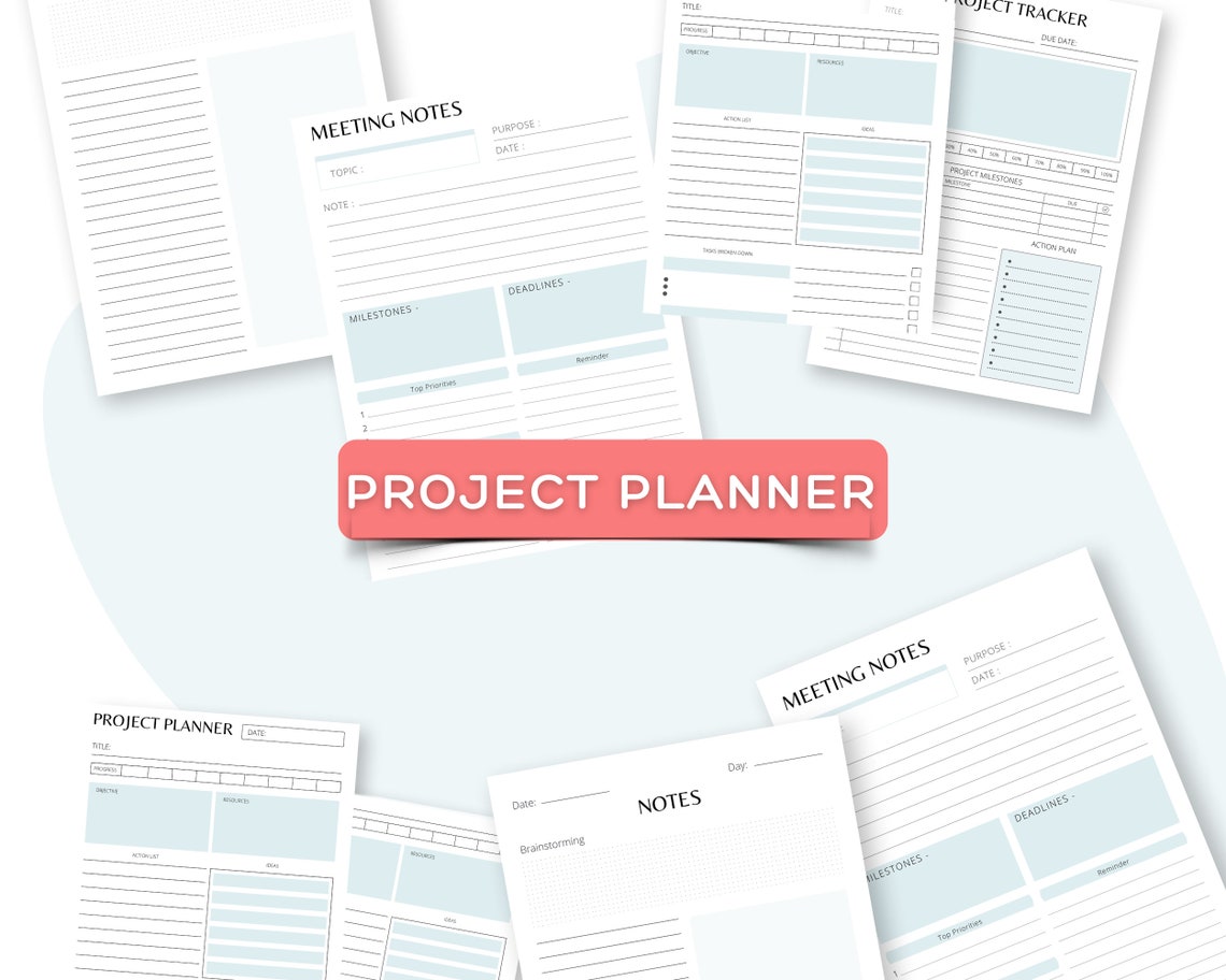 Printable & Editable Project Planner Project Planner Daily Project ...