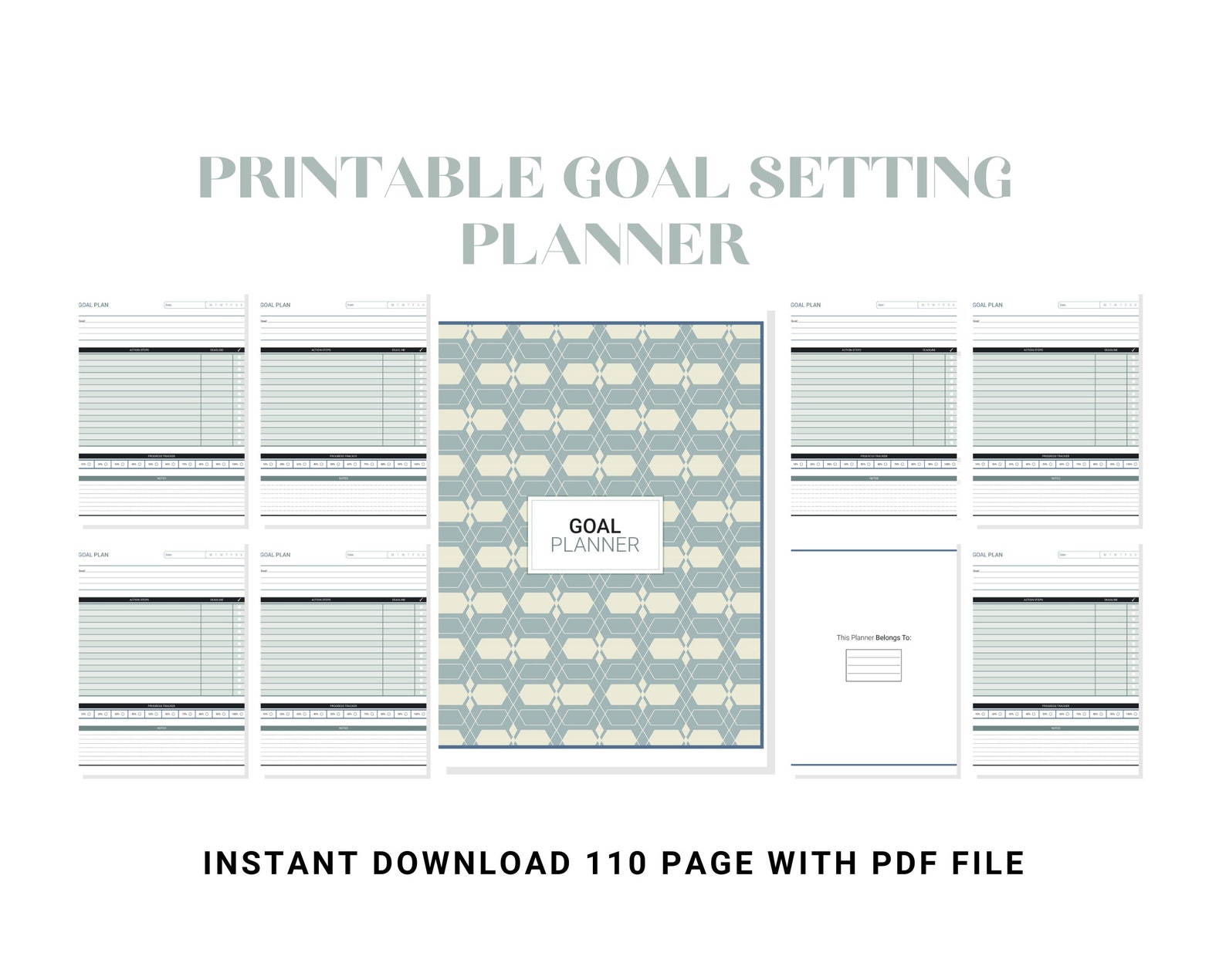 Goal Setting Planner Printable Template - Goal Setting Planner ...