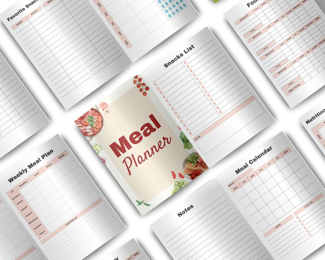 Food Meal Planner Printable Editable Food Diary - Daily Meal Breakfast ...