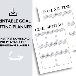 Goal Setting Planner Printable Template - Goal Setting Planner ...