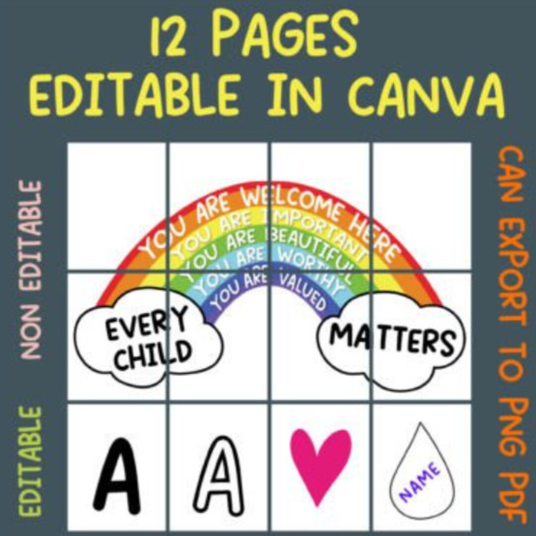 Inclusive Editable Rainbow Poster - Poster for Schools - Editable ...