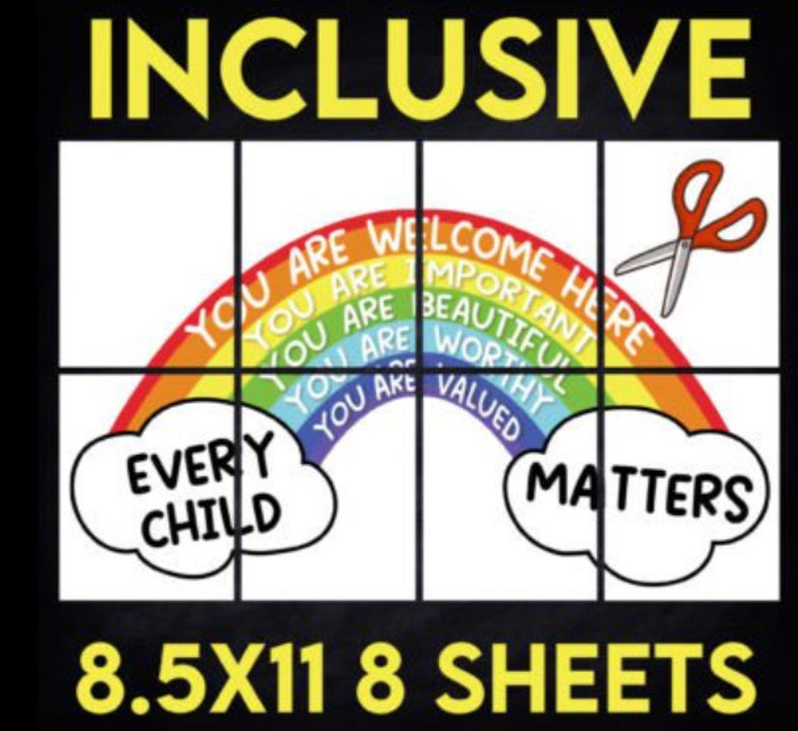 Inclusive Editable Rainbow Poster - Poster for Schools - Editable ...