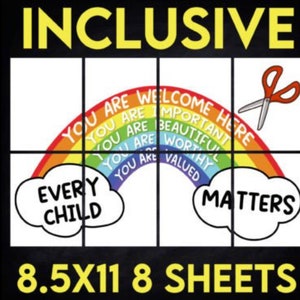 Inclusive Editable Rainbow Poster - Poster for Schools - Editable ...