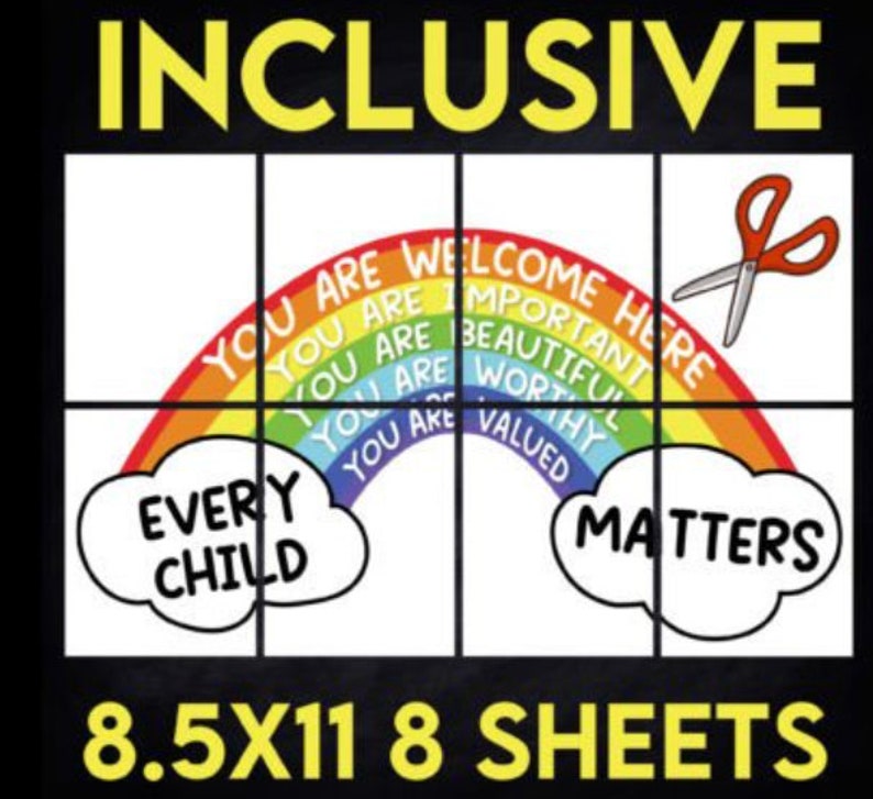 Inclusive Editable Rainbow Poster - Poster for Schools - Editable ...
