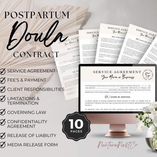 Doulas Contract Template - Etsy