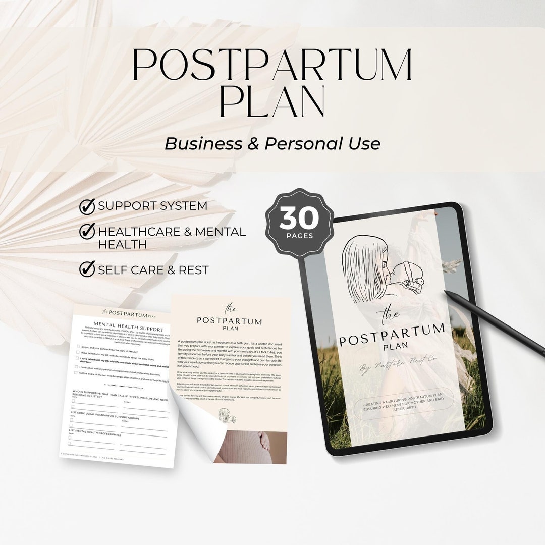 Postpartum Plan Workbook, Postpartum Doula Planning, Postpartum Doula ...