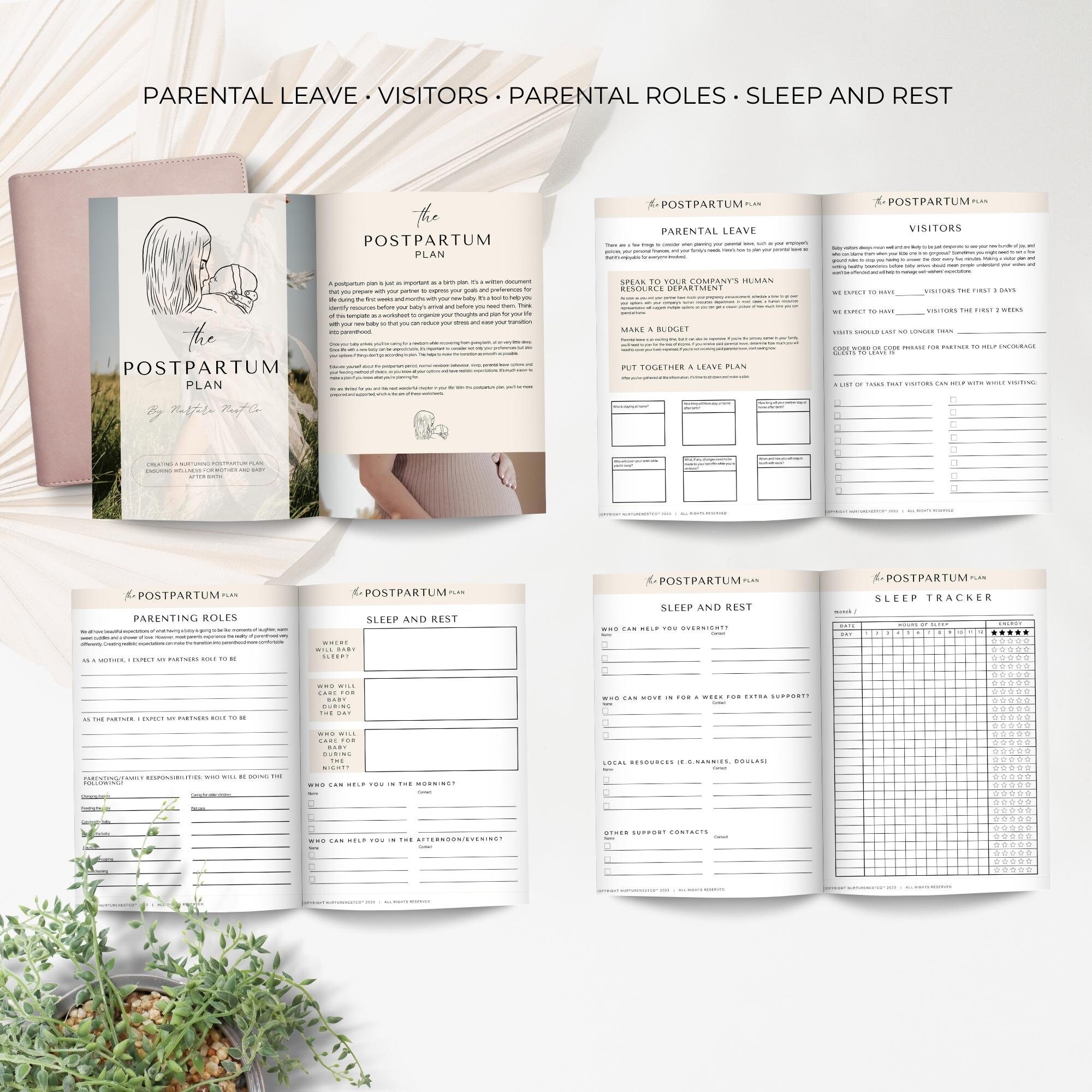 Postpartum Plan Workbook, Postpartum Doula Planning, Postpartum Doula ...