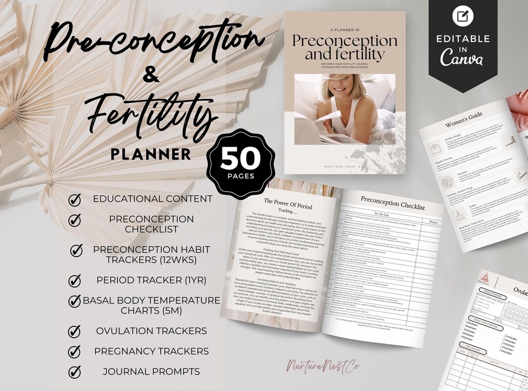 Fertility Planner, Trying to Conceive Charts, Preconception Checklist, Ovulation Tracking, Basal ...