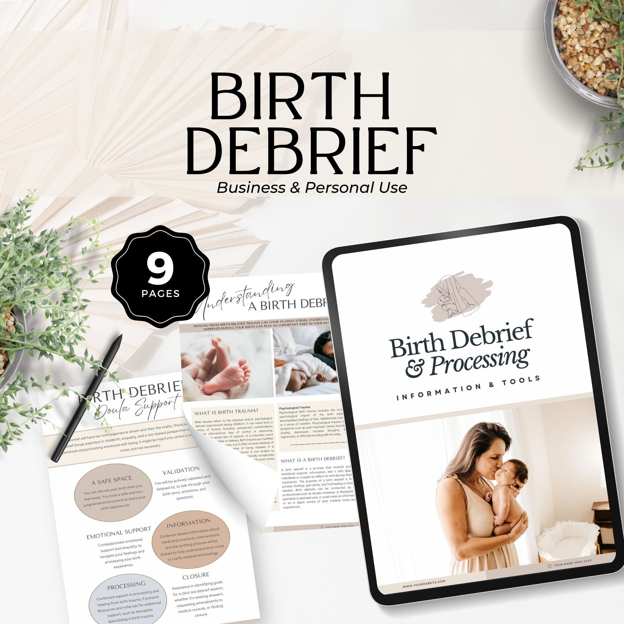 Birth debrief guidance and tools, birth trauma debrief, birth doula guidance, birth client tools ...