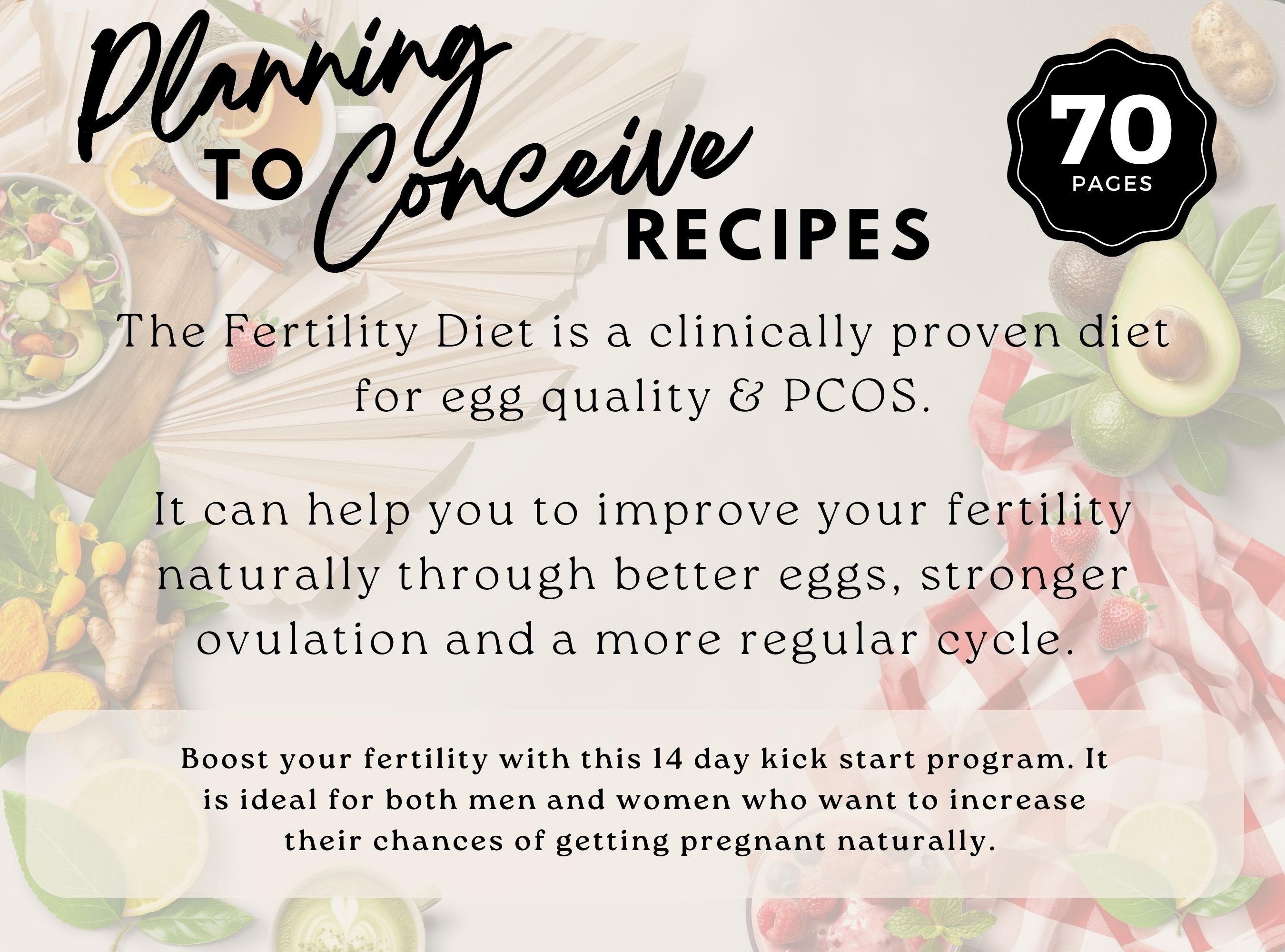 Fertility Meal Planner, Trying to Conceive, TTC, Preconception Planning ...