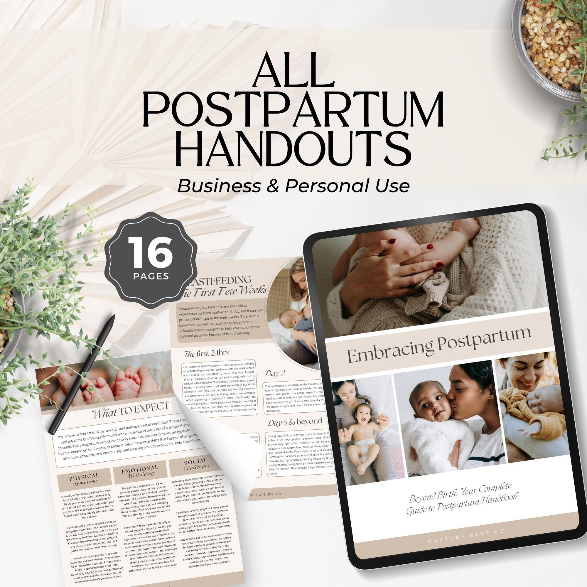 Postpartum Doula Handouts, Postpartum Planning, Postpartum Handbook for ...