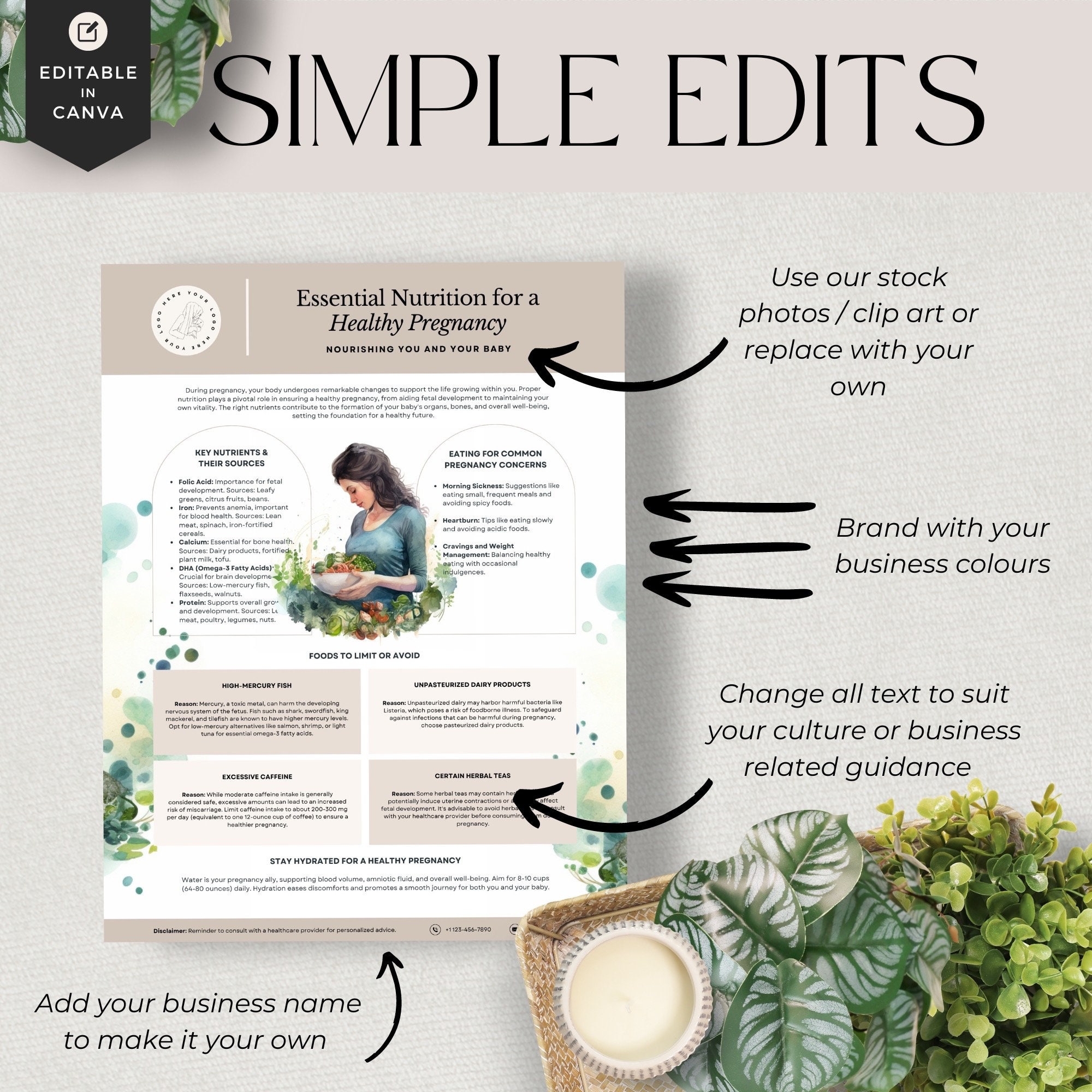 Pregnancy Nutrition Handout, Food Guide Pregnancy, Recommended Foods ...