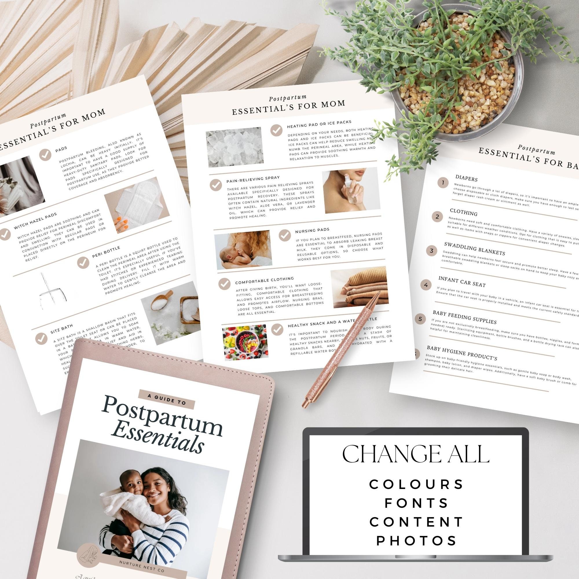 Postpartum Recovery Checklist, Postpartum Template, Postpartum Doula ...