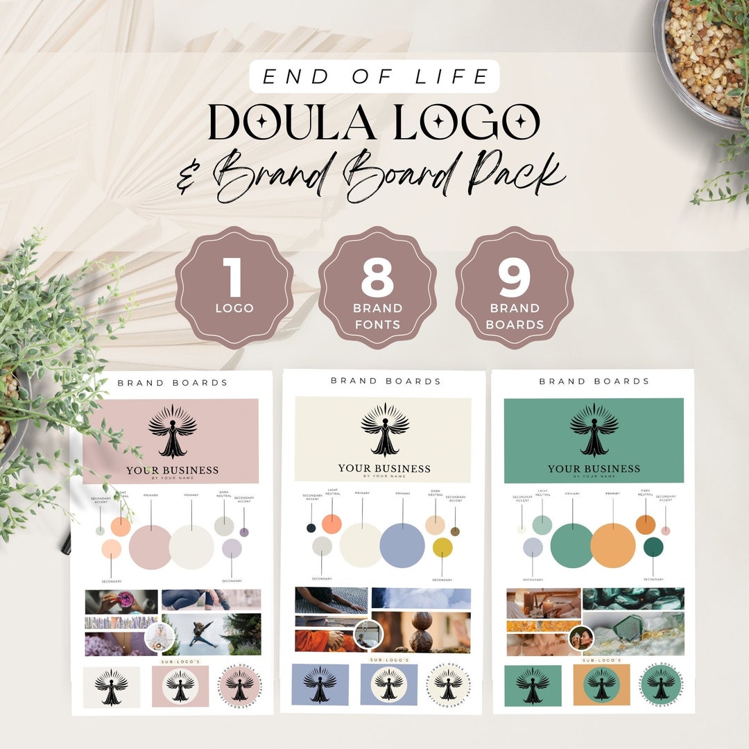 End of Life Doula Logo and Brand Board, Branding Kit, Death Doula Logo ...