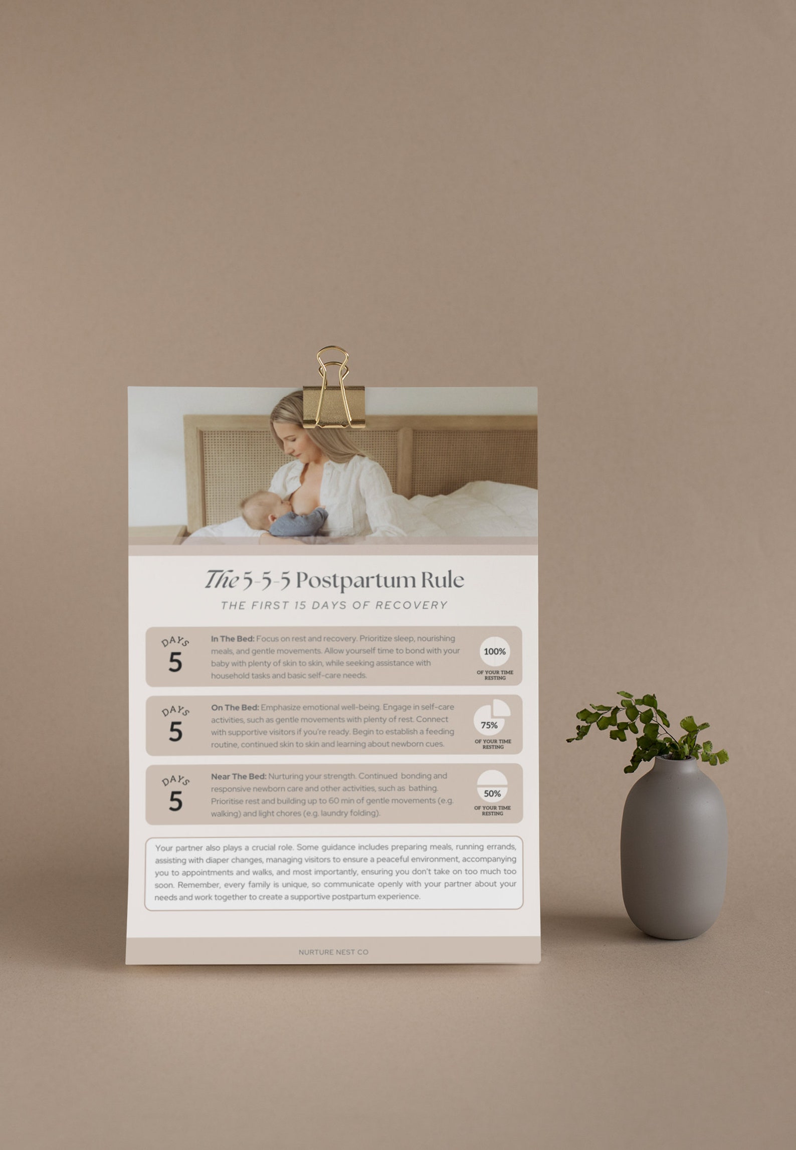 5 5 5 Postpartum Recovery Guide, Postpartum Checklist, Postpartum ...