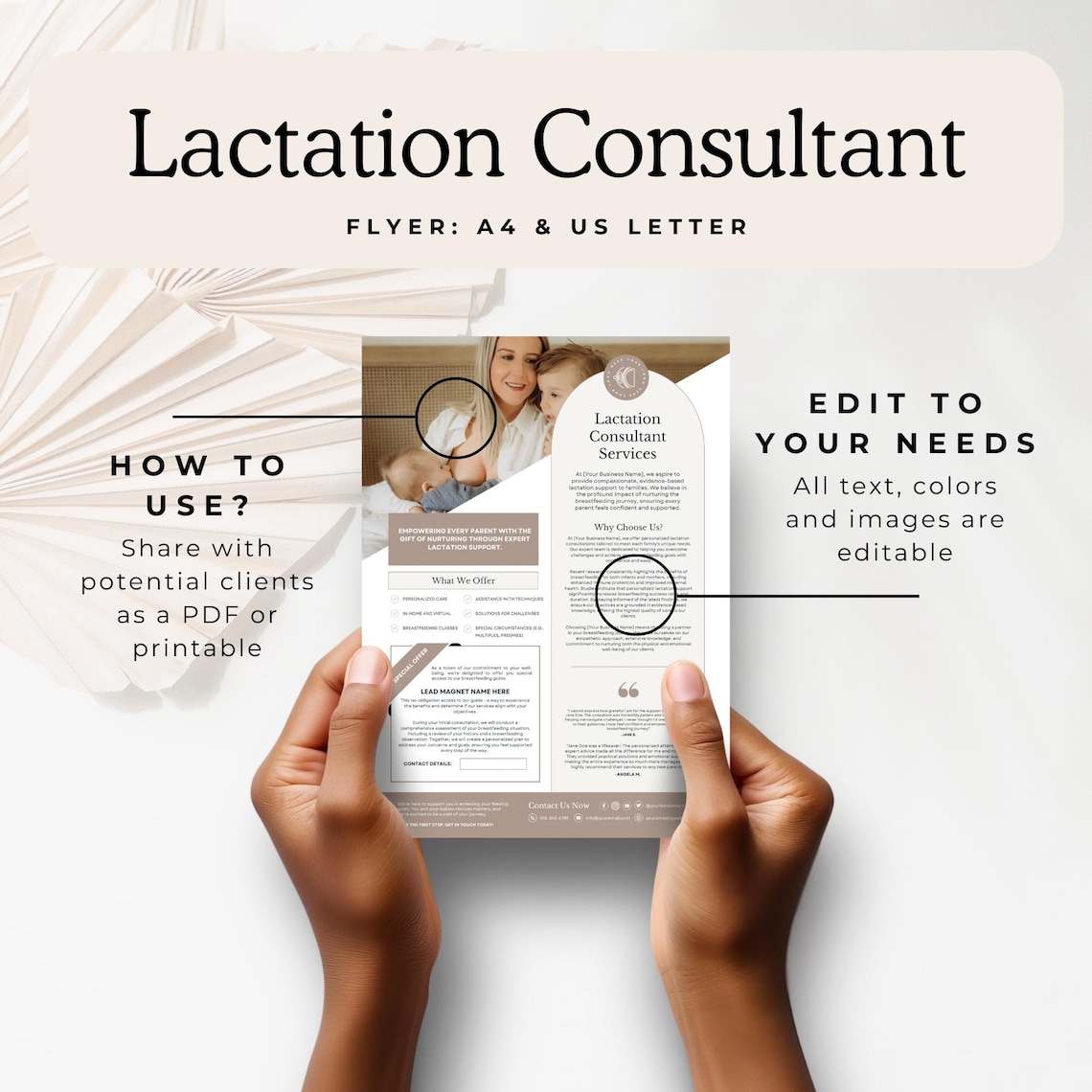 Lactation Consultant Flyer, Breastfeeding Brochure, Breastfeeding ...