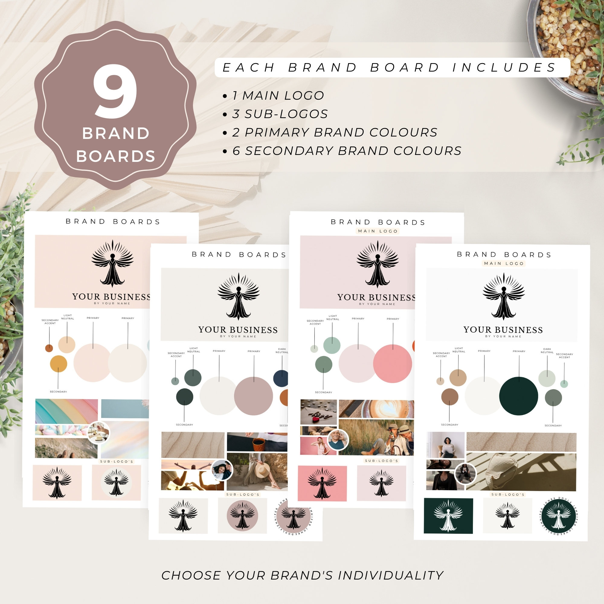 End of Life Doula Logo and Brand Board, Branding Kit, Death Doula Logo ...