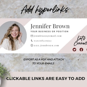 Email Signature Template, Email With Logo & Photo, Canva Signature ...
