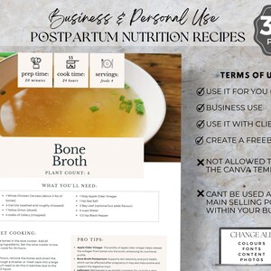Postpartum Healing and Breastfeeding Recipes, Nourishing Postoartum ...