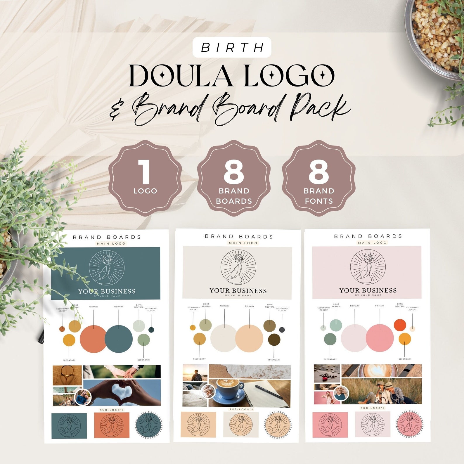 Doula Logo and Brand Board, Branding Kit Doula Business Logo, Doula ...