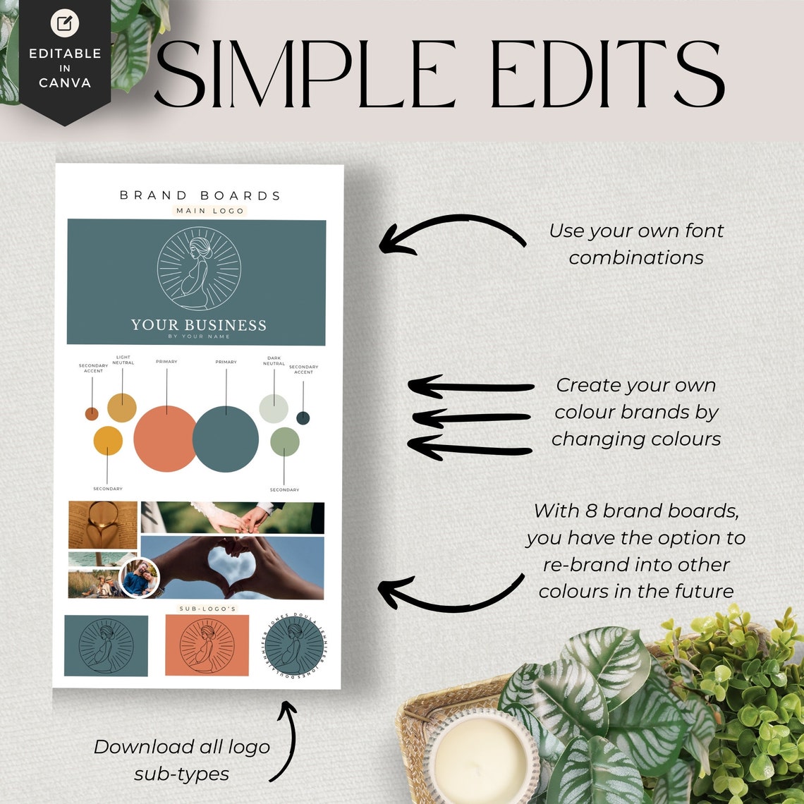 Doula Logo and Brand Board, Branding Kit Doula Business Logo, Doula ...