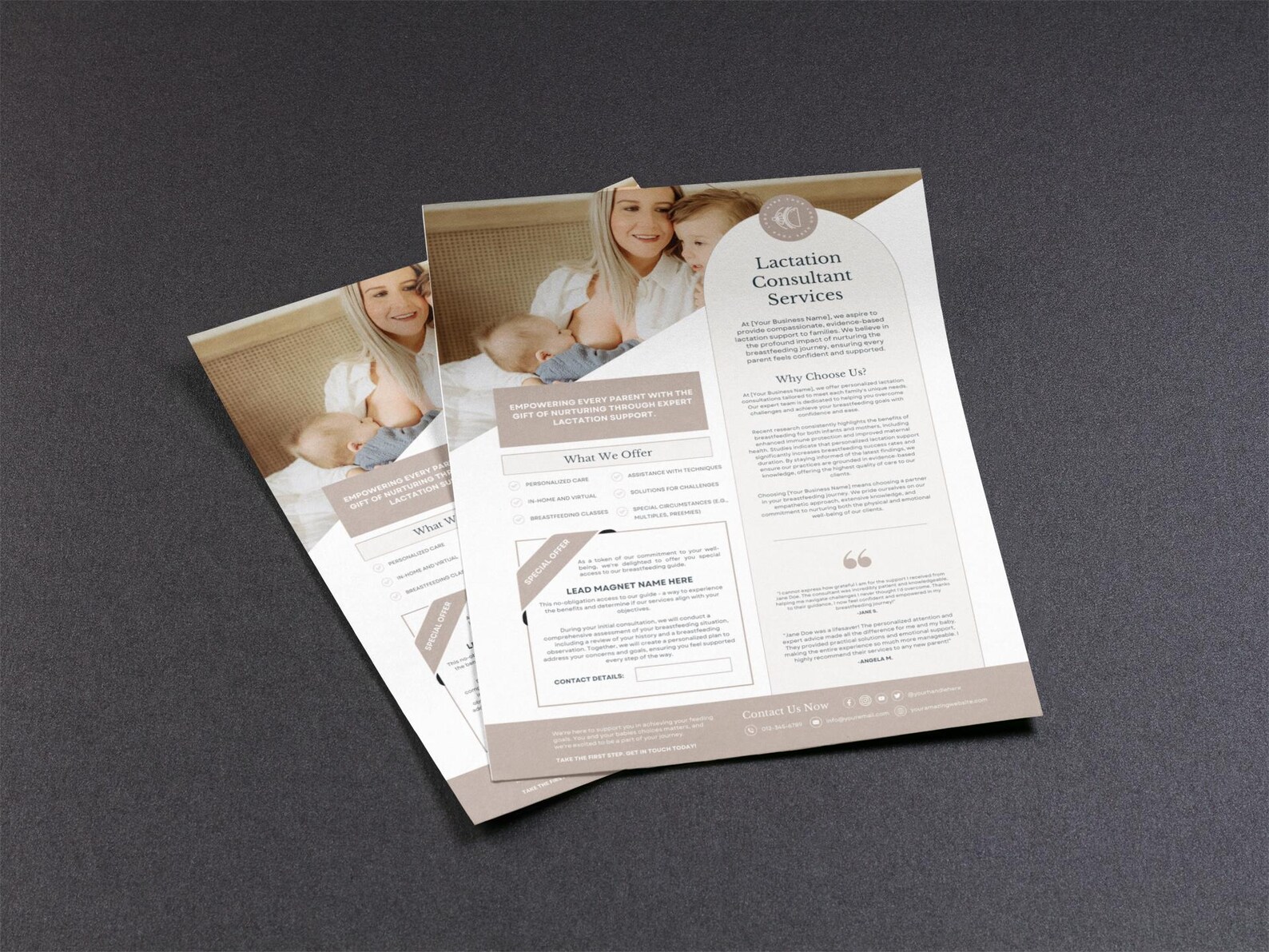 Lactation Consultant Flyer, Breastfeeding Brochure, Breastfeeding ...