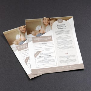 Lactation Consultant Flyer, Breastfeeding Brochure, Breastfeeding ...