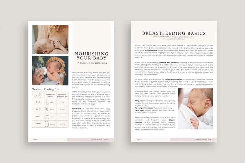Breastfeeding Guidance, Breastfeeding Handout, Breastfeeding Support ...