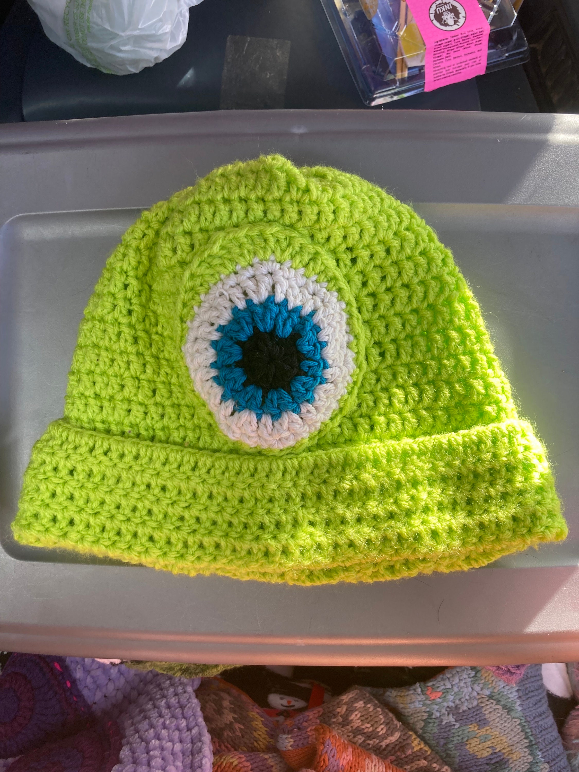 Crochet Monsters Inc. Beanie Cartoon Theme Monster Beanie Festival Rave ...