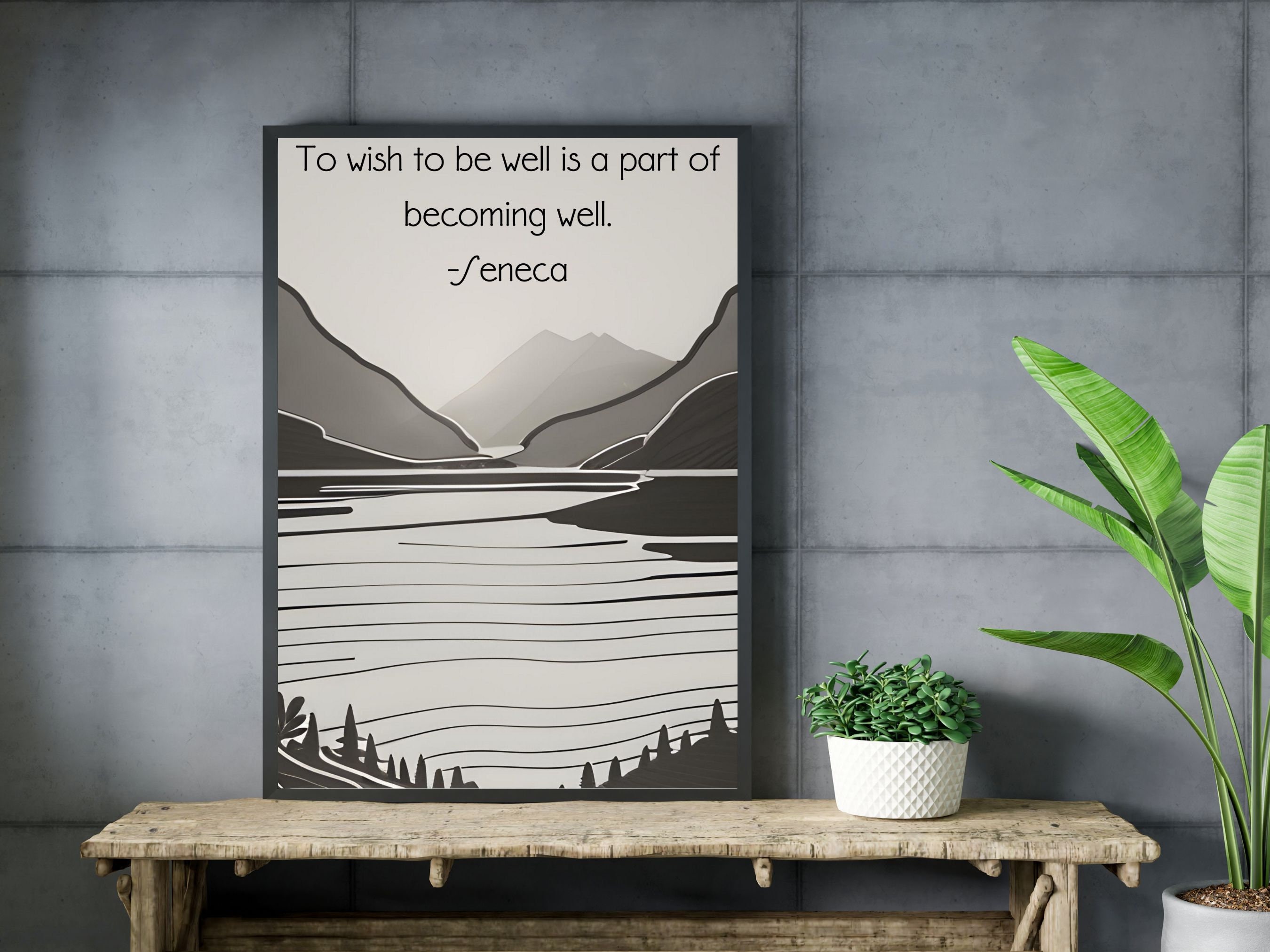 Seneca Quote Wall Art printable, Stoic Virtues, Embrace Wellness ...