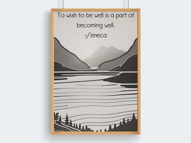 Seneca Quote Wall Art printable, Stoic Virtues, Embrace Wellness ...