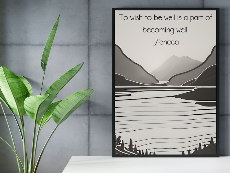 Seneca Quote Wall Art printable, Stoic Virtues, Embrace Wellness ...