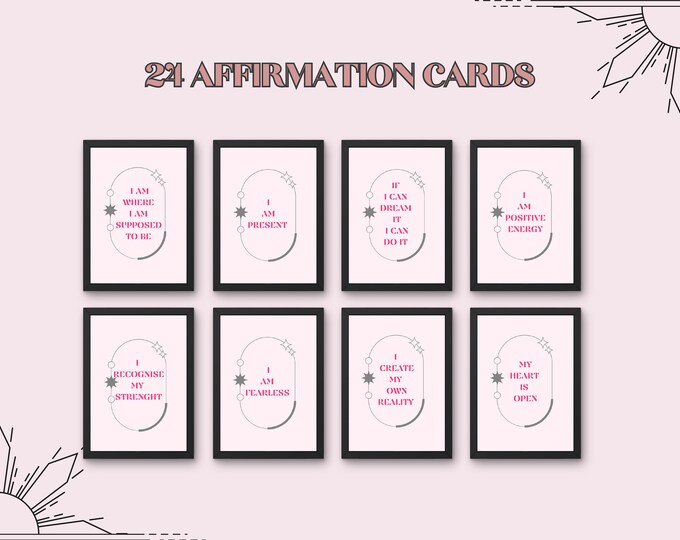 Positive Affirmation Card Deck, Vision Board Printables, Cards for Law ...