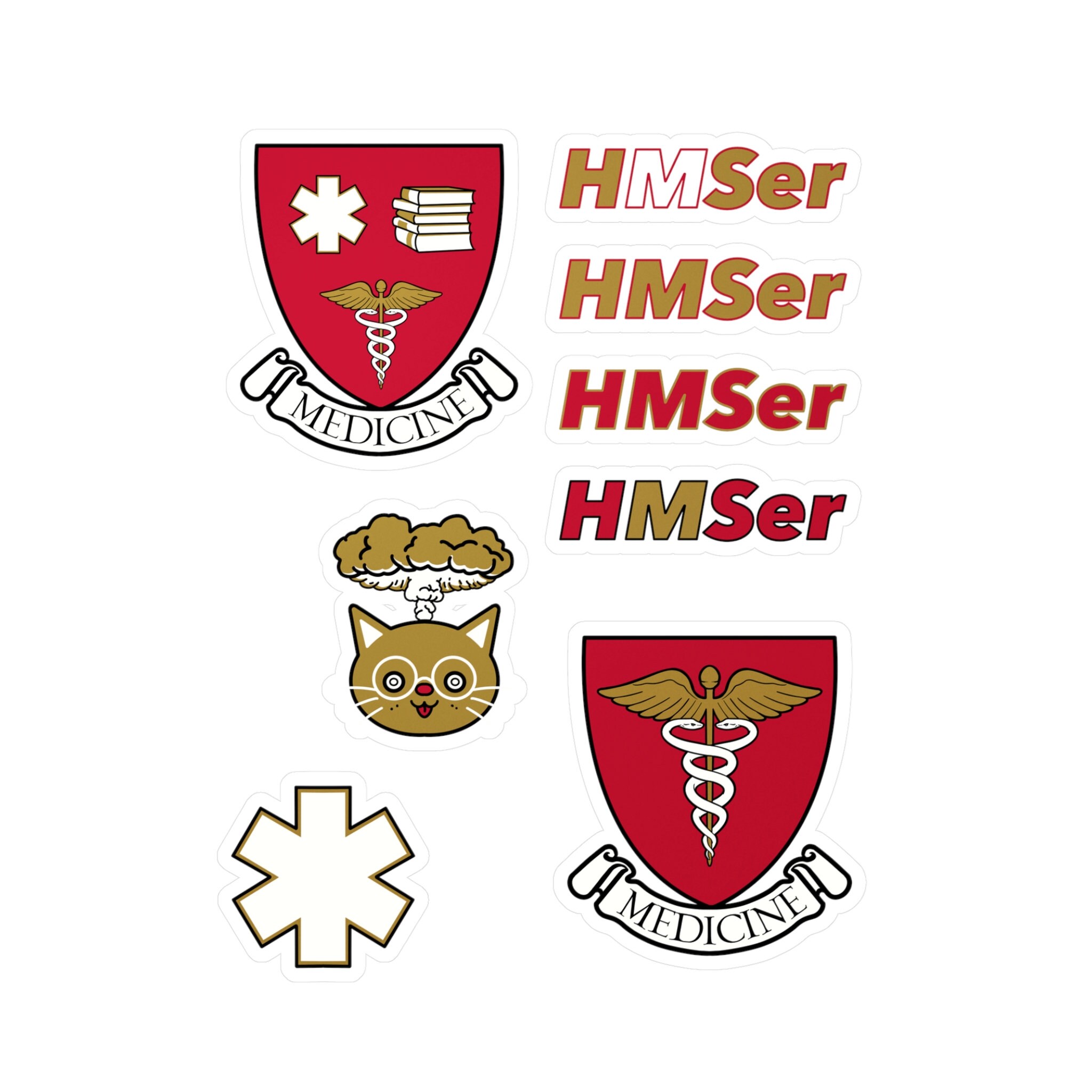 Harvard Medical School Kiss-cut Vinyl Decals Harvard Med School ...