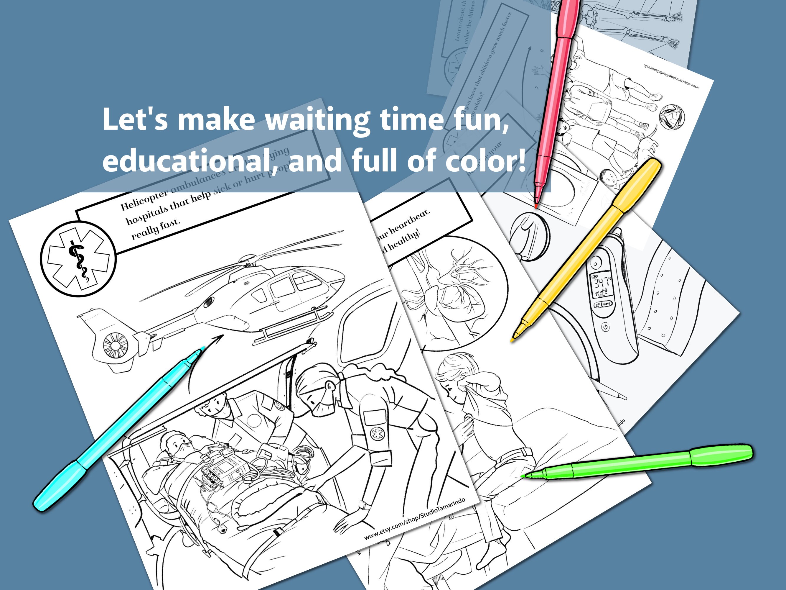 Doctor Coloring Pages Hospital Coloring Sheets for Kids Waiting Room ...