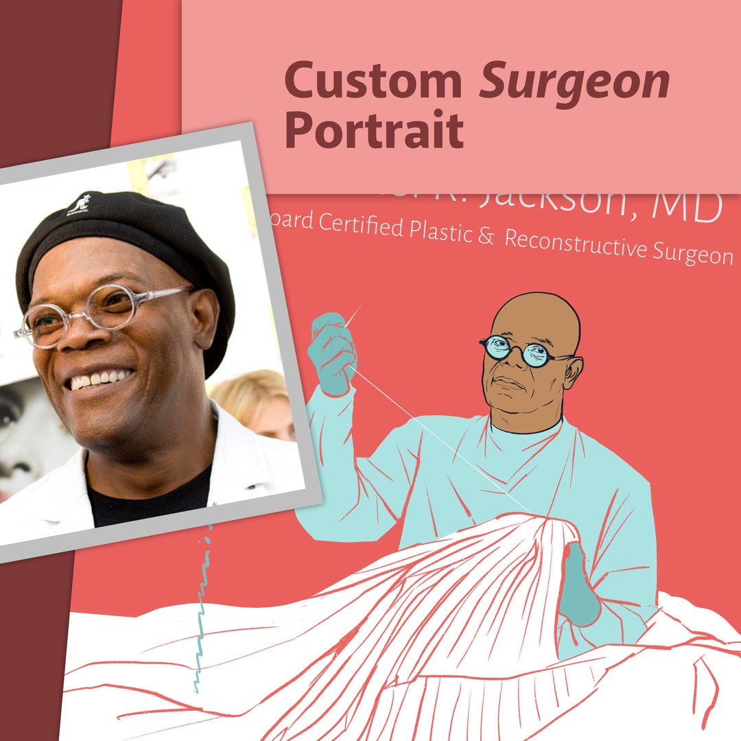 Custom Surgeon Doctor Portrait Personalized Surgeon Gift - Etsy